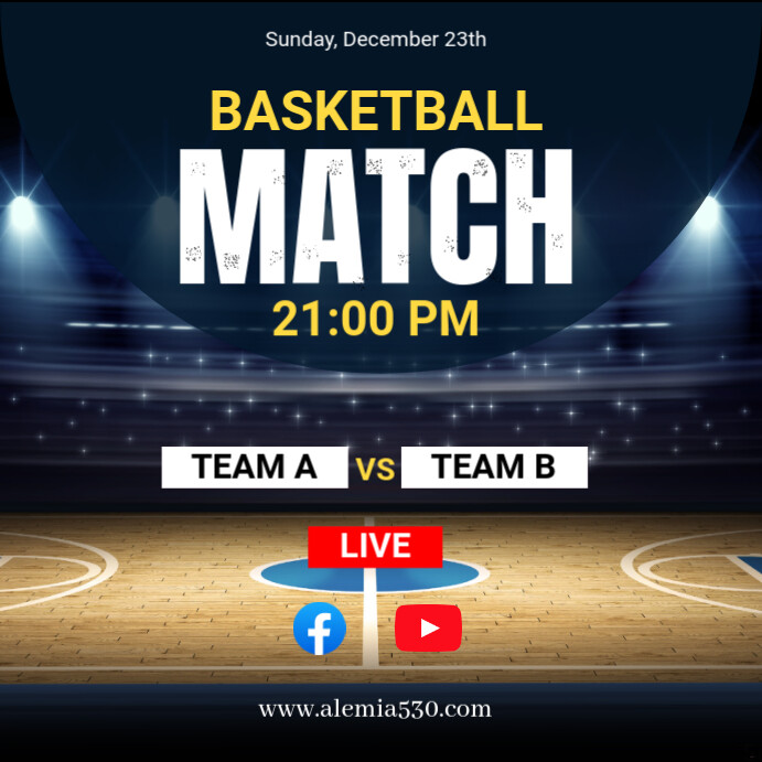 Basketball Match Template | PosterMyWall