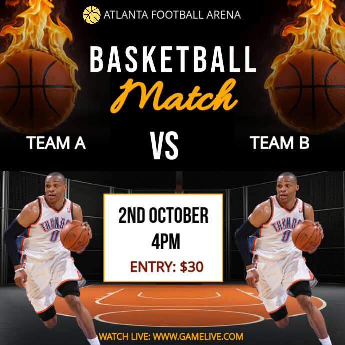 Modèle Basketball Match | PosterMyWall