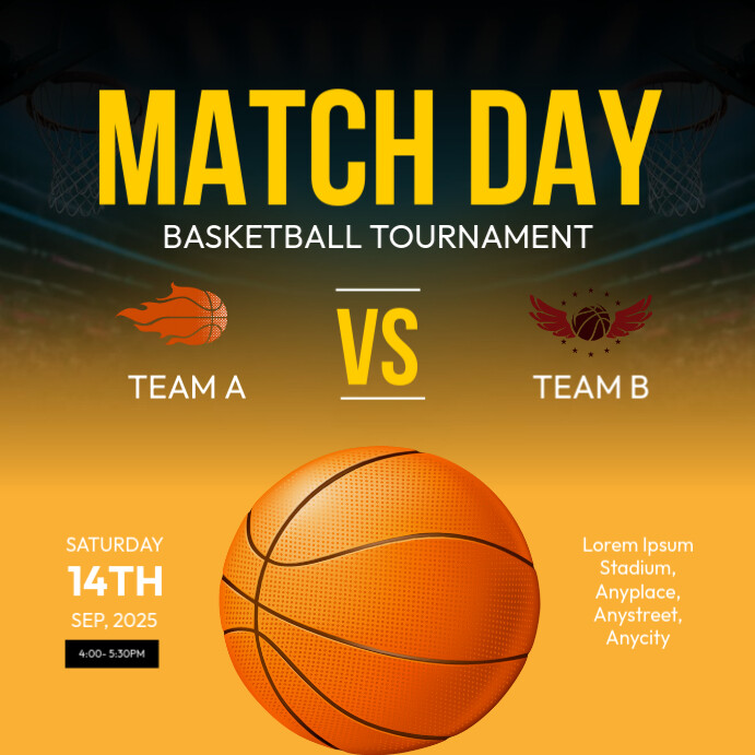 Basketball Match Template | PosterMyWall