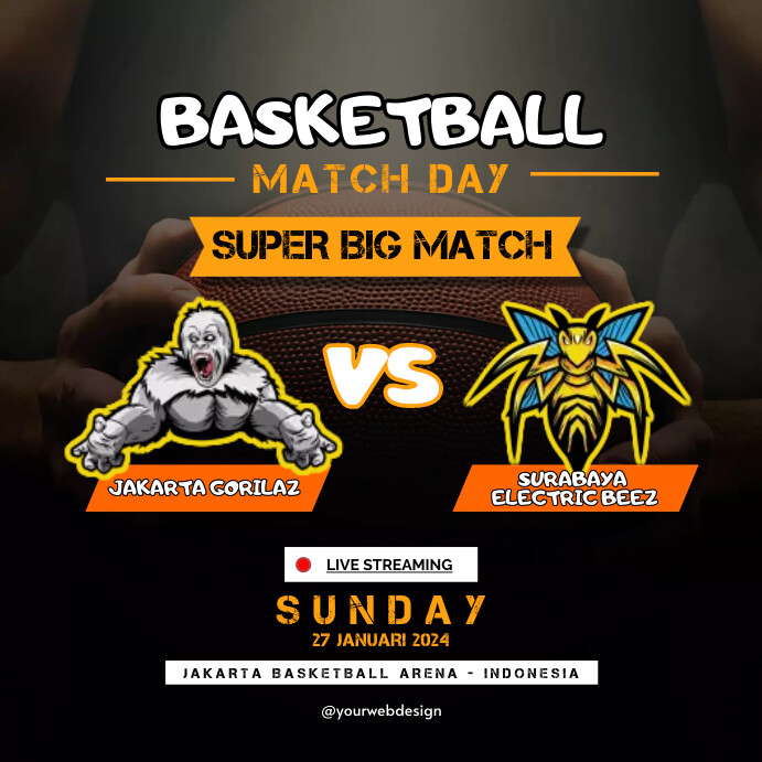 Plantilla de Basketball Match | PosterMyWall