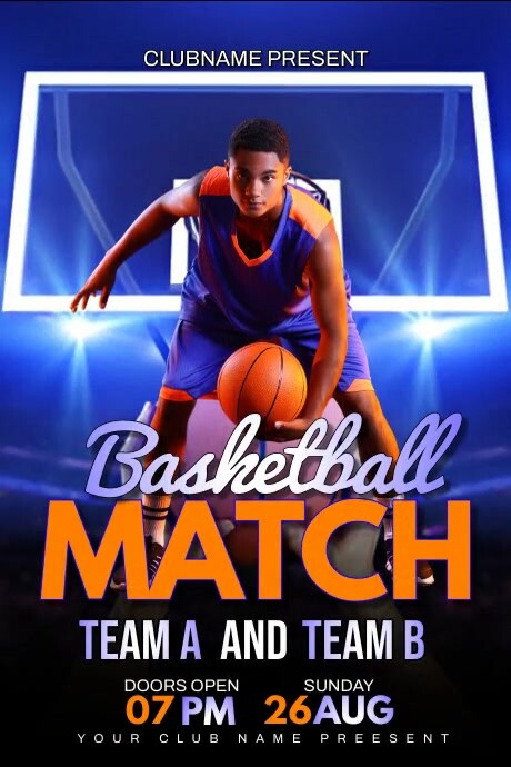 Basketball Match Template | PosterMyWall
