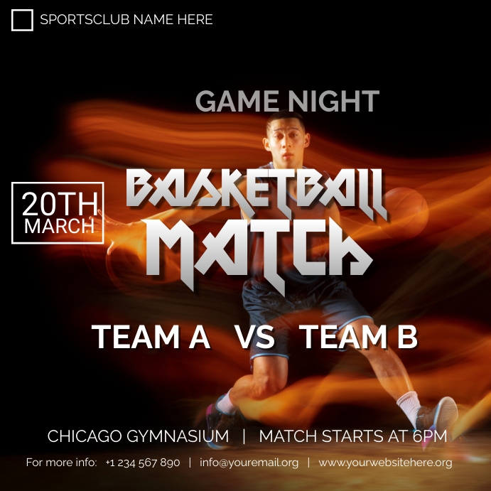 basketball match flyer Template | PosterMyWall