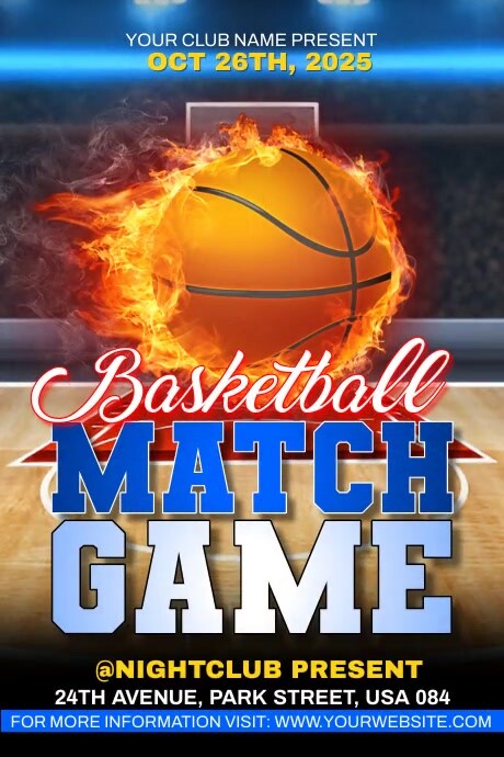 Modèle Basketball Match Game | PosterMyWall