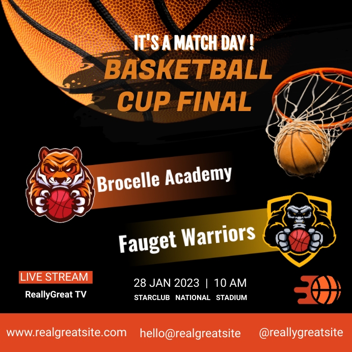 Basketball match Instagram template | PosterMyWall