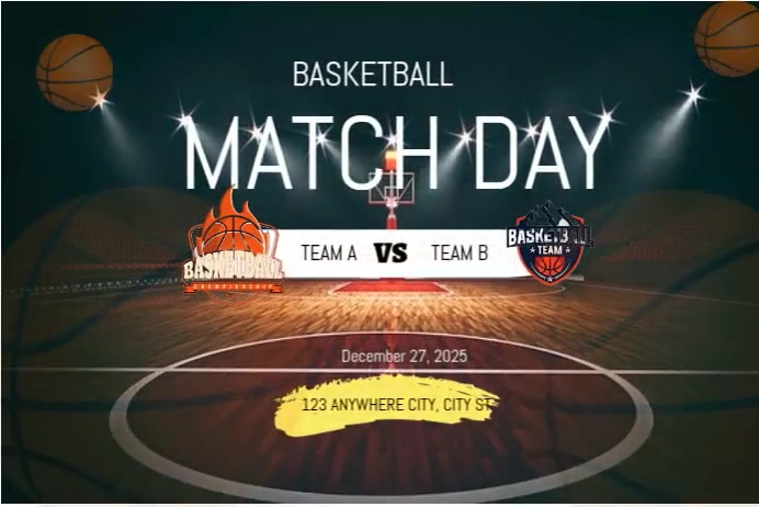 basketball match poster Template | PosterMyWall