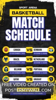 Basketball Schedule Template | PosterMyWall