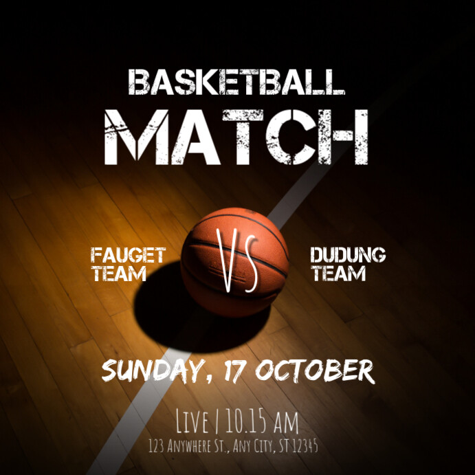 Basketball Match Template | PosterMyWall