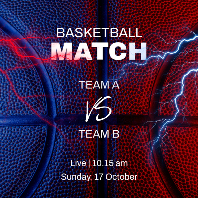 Basketball Match Template | PosterMyWall