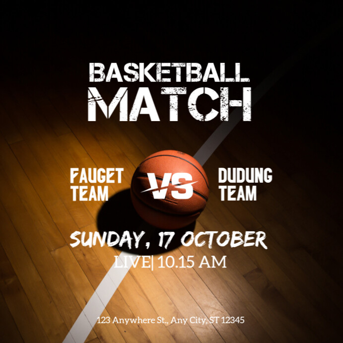 Copy of BASKETBALL MATCH-UP INSTAGRAM POST | PosterMyWall