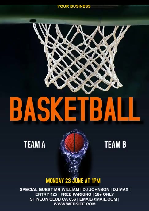 Basketball Match video ad Template | PosterMyWall