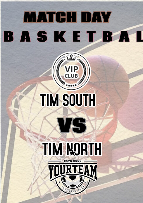 Basketball Matchday Template | PosterMyWall
