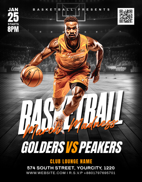 basketball matchday flyer Template | PosterMyWall