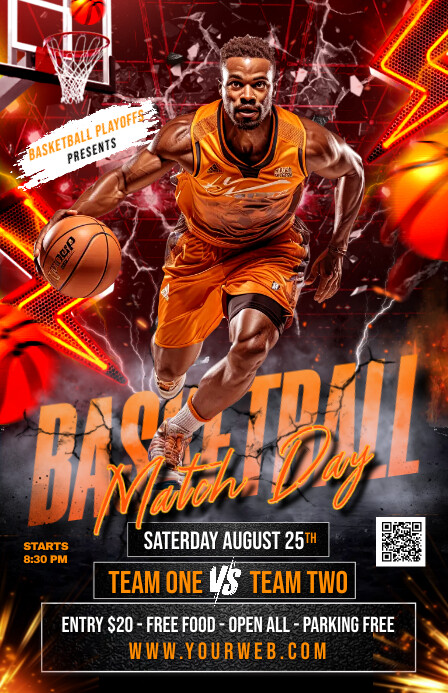 Copy of basketball matchday flyer | PosterMyWall