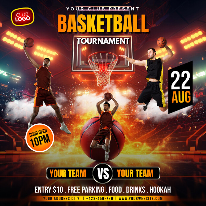 Basketball Matchday Flyer Template | PosterMyWall