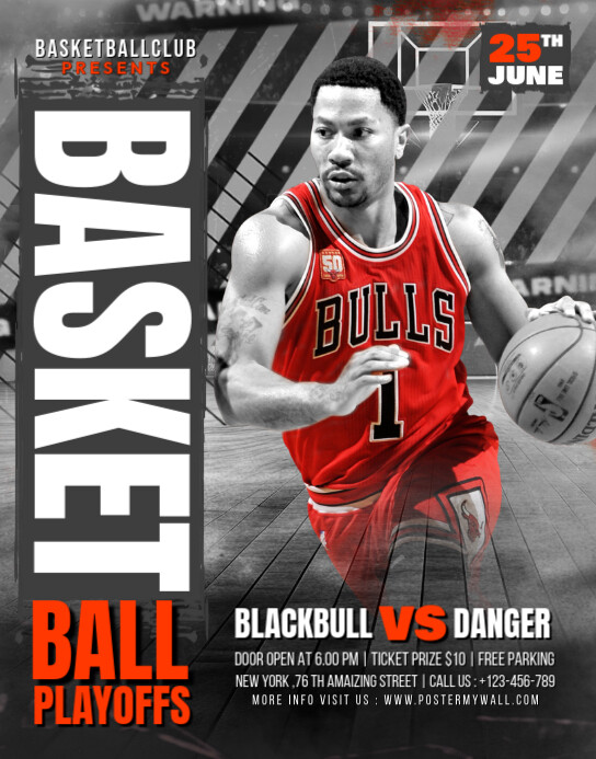 basketball matchday flyer Template | PosterMyWall