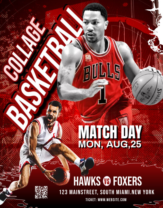basketball matchday flyer Template | PosterMyWall