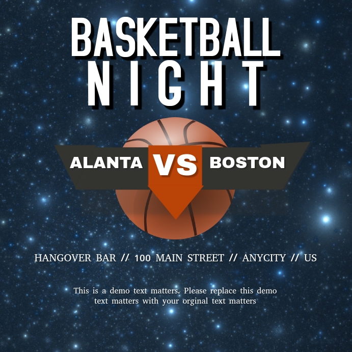 BasketBall Night Template | PosterMyWall