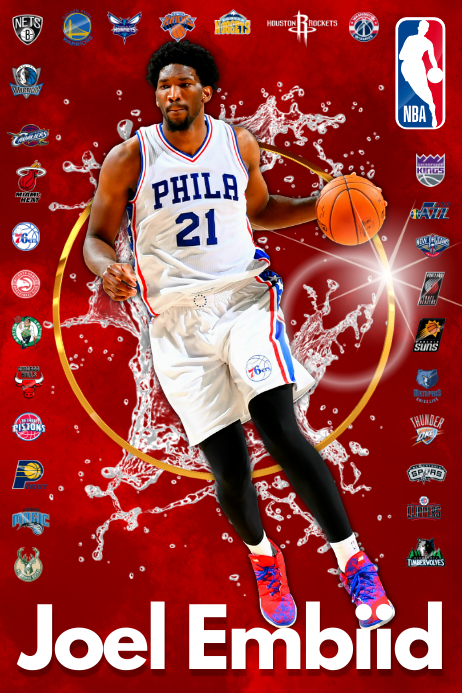Basketball Player Poster Template | PosterMyWall