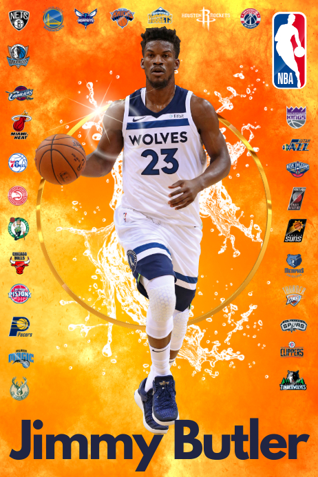 Basketball Player Poster Template | PosterMyWall