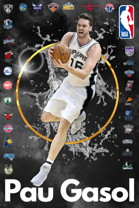 Basketball Player Poster Templat | PosterMyWall