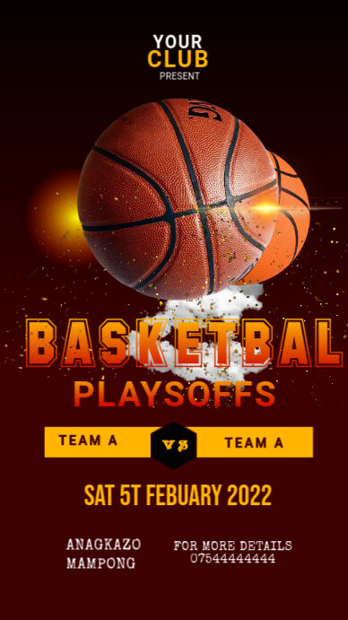 BASKETBALL PLAYOFF Template | PosterMyWall