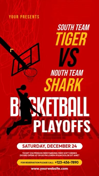 Basketball Playoffs Instagram Reel Template | PosterMyWall