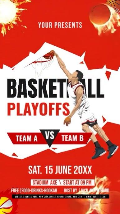 Basketball Playoffs Instagram Reel Template | PosterMyWall