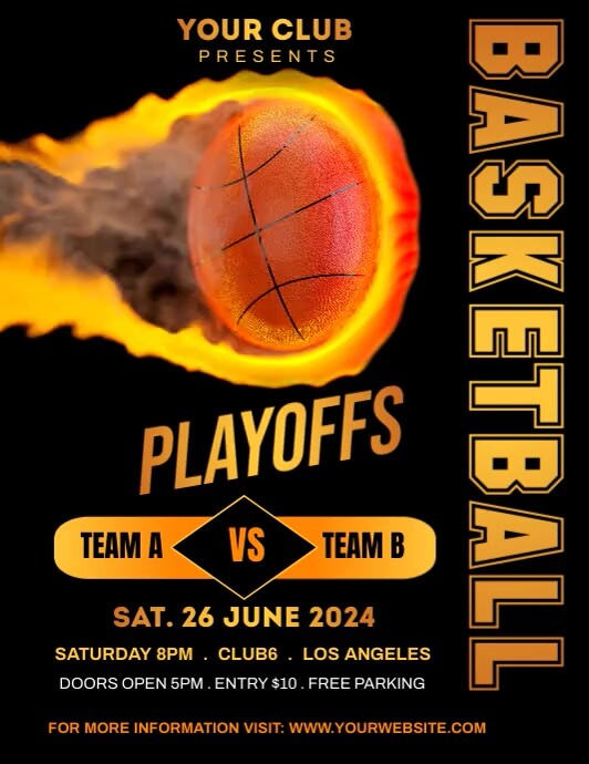 basketball playoffs video ad Template | PosterMyWall