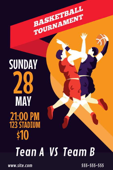 basketball poster Template | PosterMyWall
