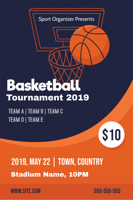 basketball poster Template | PosterMyWall