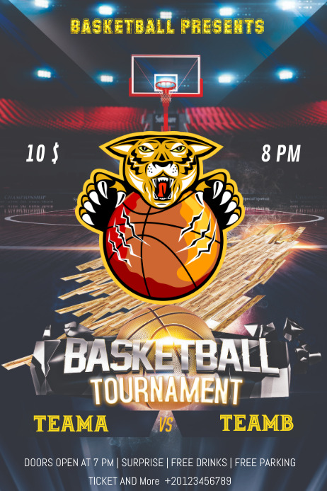 BASKETBALL POSTER Template | PosterMyWall