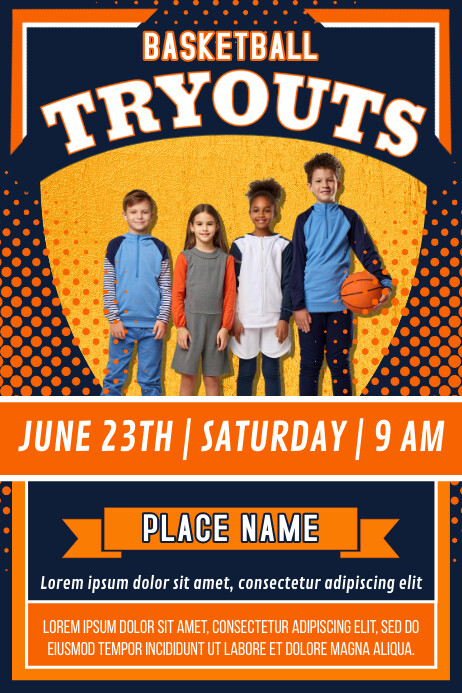 Plantilla de Basketball Recruitment Tryouts Poster Templat | PosterMyWall