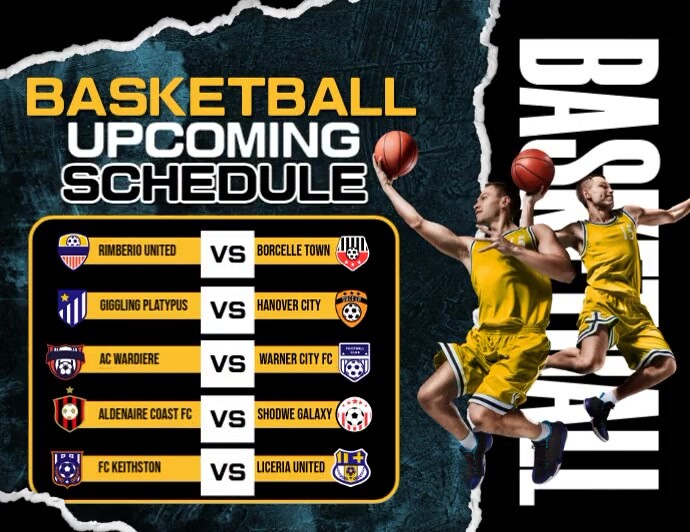 Copy of Basketball Schedule | PosterMyWall