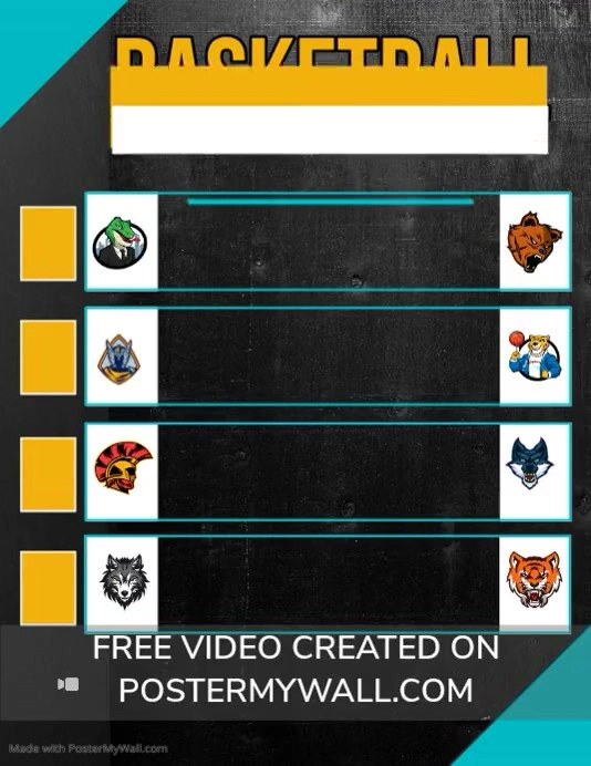 Basketball Schedule Template | PosterMyWall