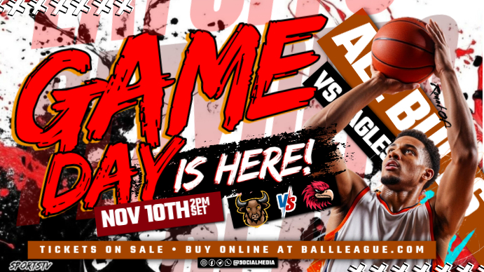 Basketball Showdown: Game Day Template | PosterMyWall