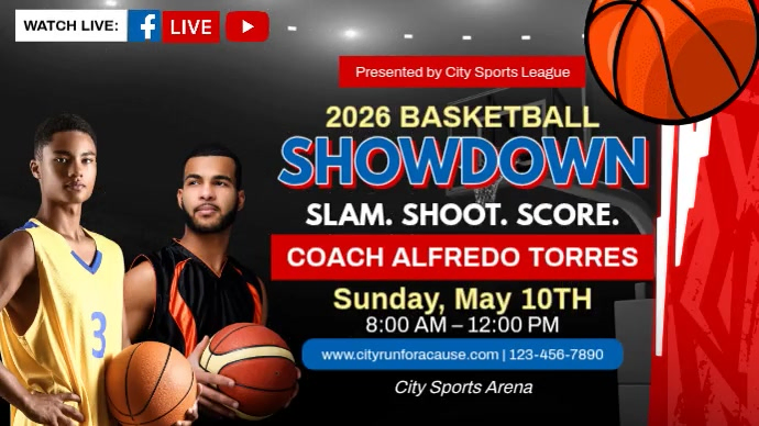 Basketball Showdown Template | PosterMyWall