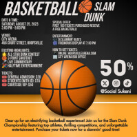 basketball slam dunk Template | PosterMyWall