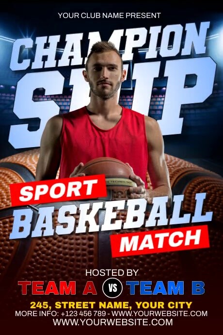 Plantilla de Basketball Sport Championship | PosterMyWall