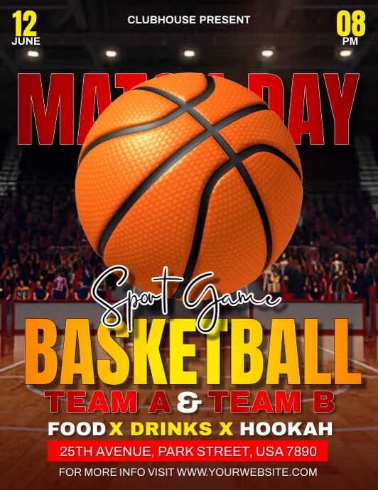 Basketball Sport Game Template | PosterMyWall