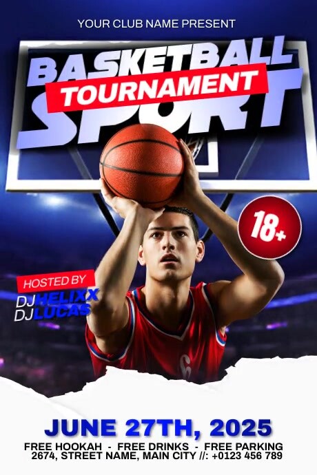 Plantilla de Basketball Sport Tournament | PosterMyWall