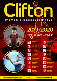 Basketball Team Poster Template | PosterMyWall