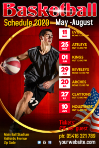 Basketball Team Schedule Template | PosterMyWall