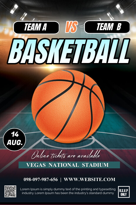Plantilla de Basketball Template design Poster | PosterMyWall