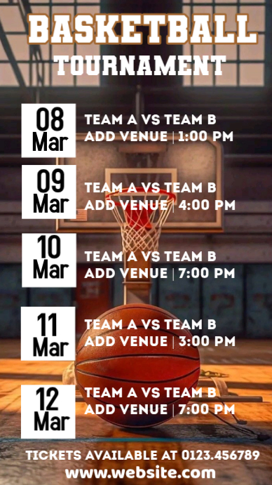 Basketball Tournam Template | PosterMyWall