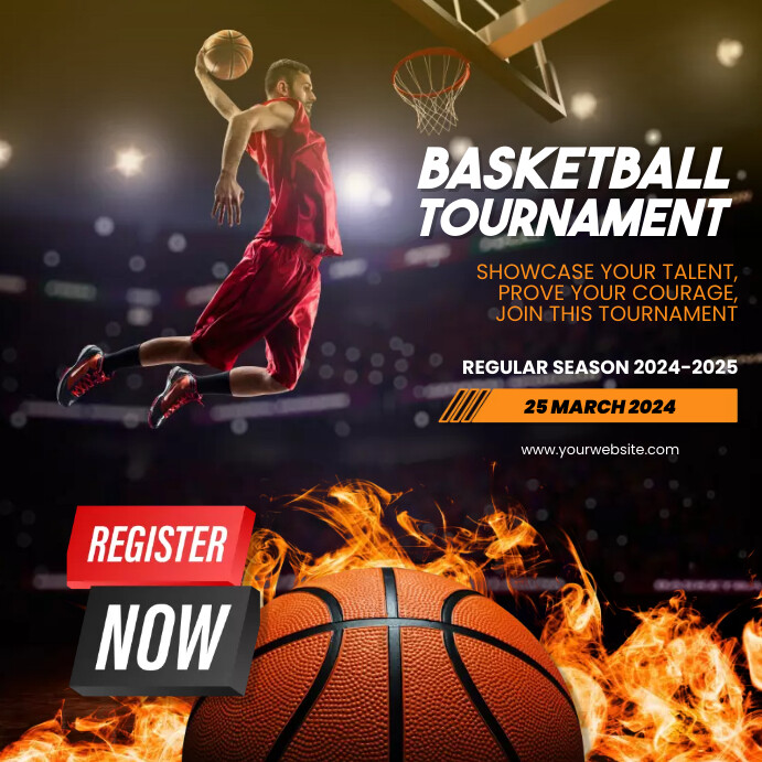 Basketball Tournament 2024 Template | PosterMyWall