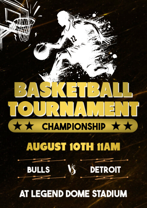 Basketball Tournament A4 Template | PosterMyWall