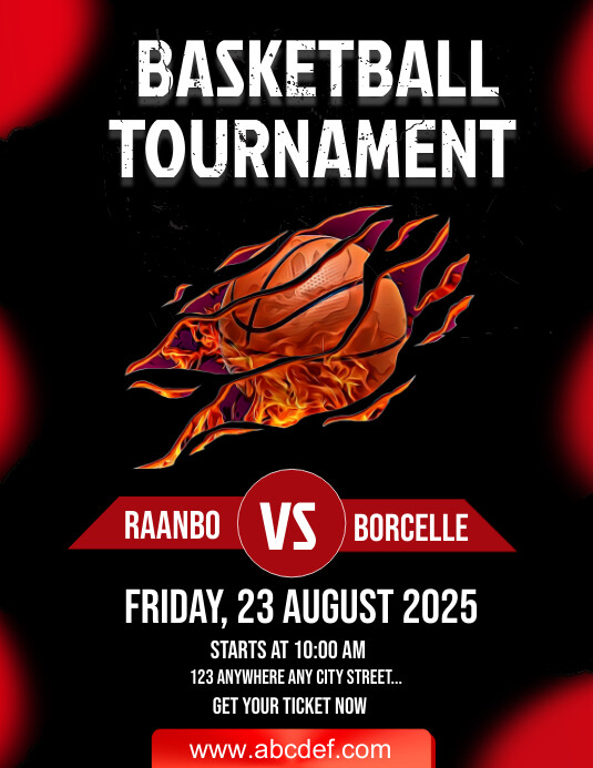 Basketball Tournament Contest Flyer (us Lett Template | PosterMyWall