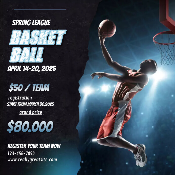 Basketball Tournament Template | PosterMyWall