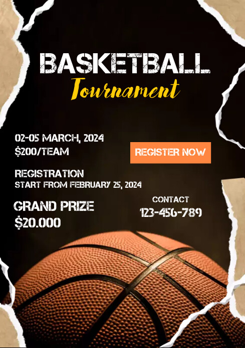 Plantilla de Basketball Tournament | PosterMyWall