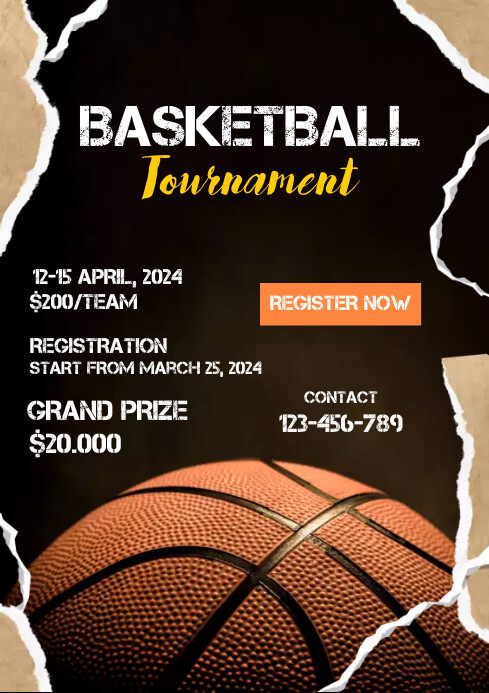 Basketball Tournament Template | PosterMyWall